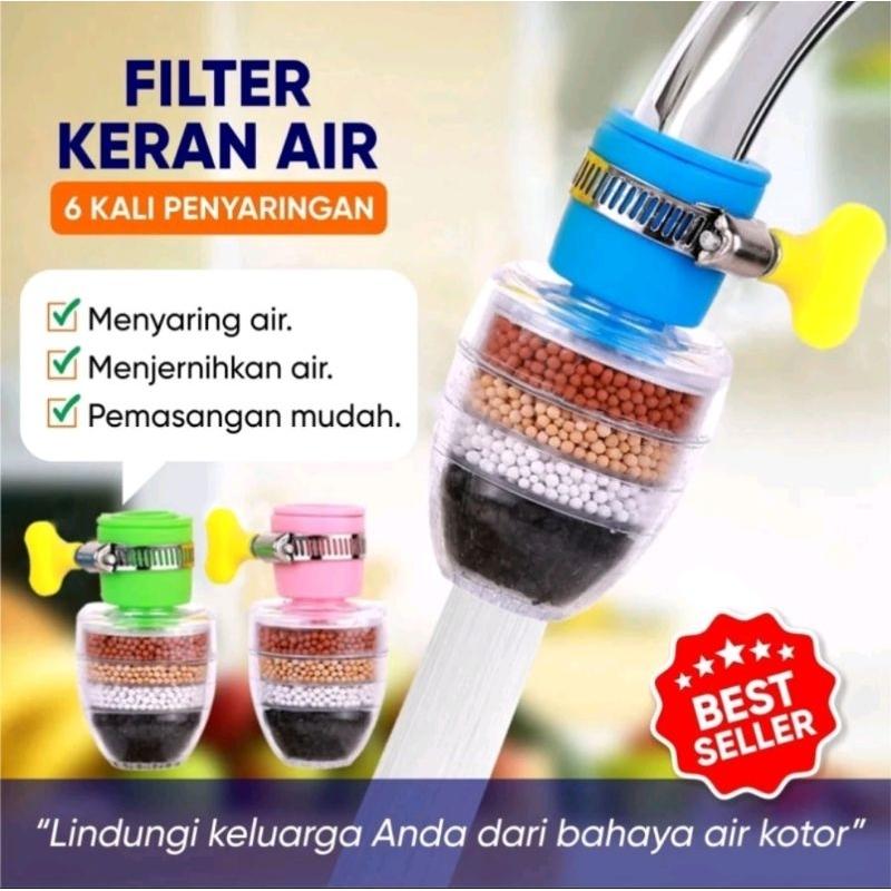 (HY) Sambungan Saringan Filter Kran Air 6 Lapis Filter Keran - Shop ...