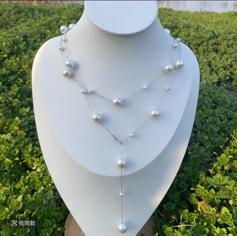Amy Silver starry pearl necklace 5-6mm SKU:XL-074 - TikTok Shop Singapore