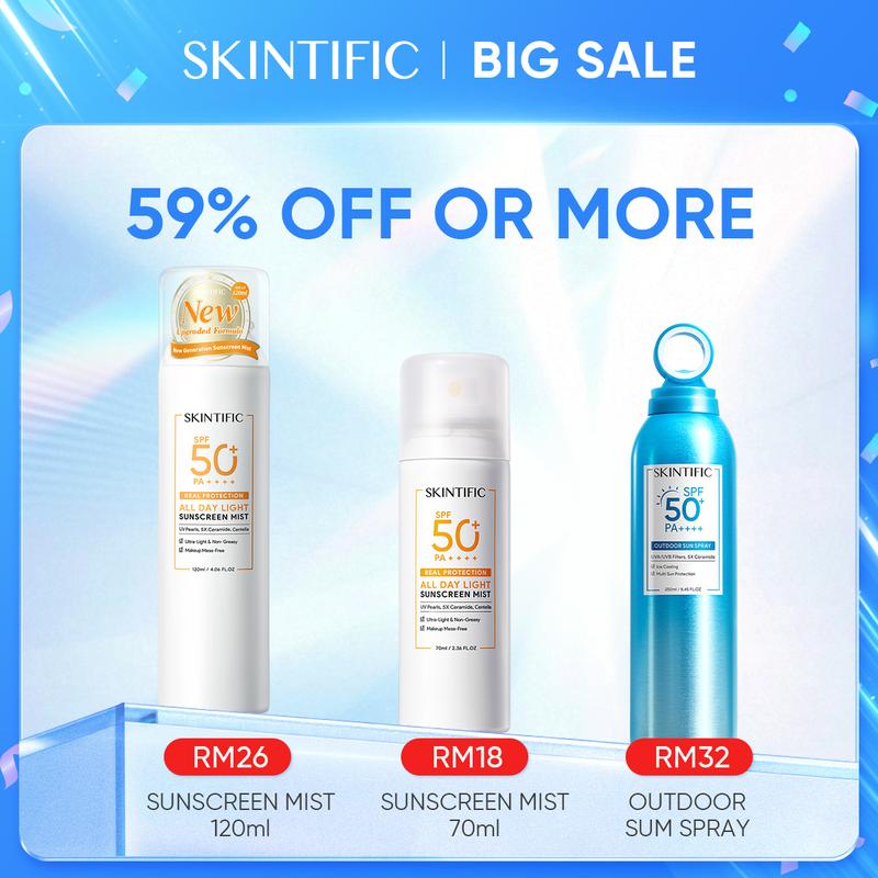 [CLEARANCE] SKINTIFIC All Day Light Sunscreen Mist Spray SPF - TikTok ...