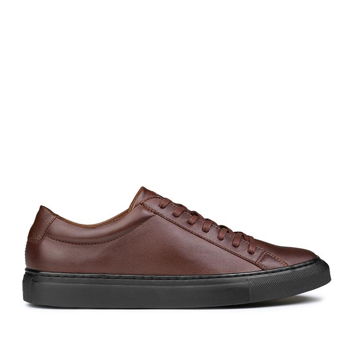 Promo Prabu - Sepatu Kulit Sneakers Pria Cipta Brown Black-Cokelat ...