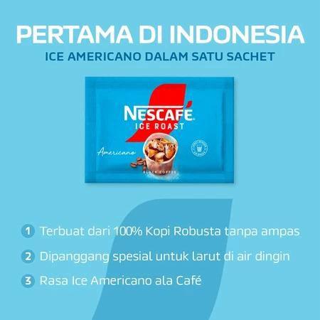 Nescafe ice roast Americano sachet 1 Dus (300x2gr)Coffee Kopi Robusta ...