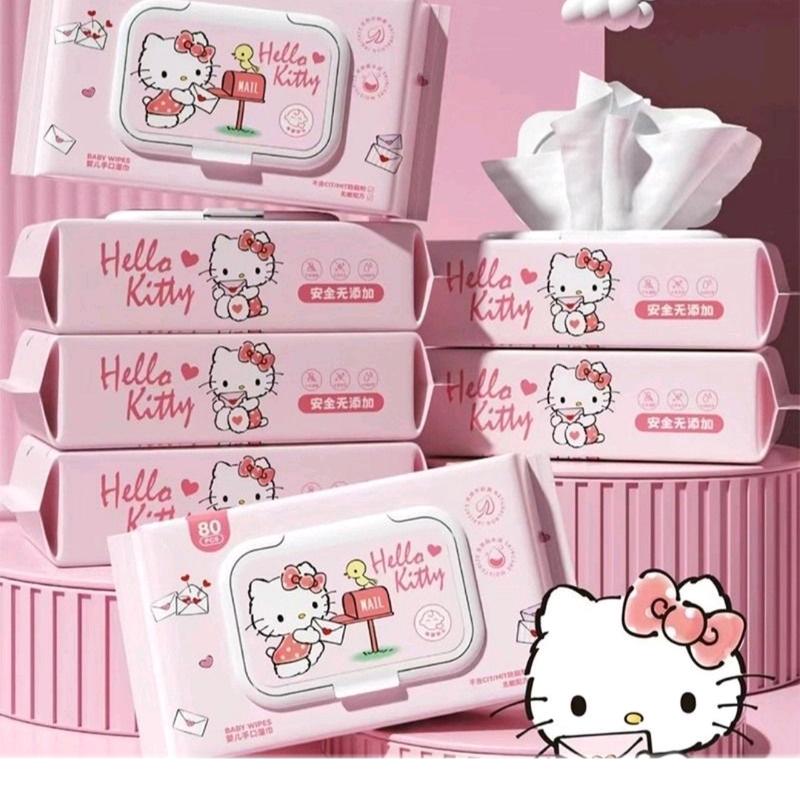 SG READY STOCK 80pcs Sanario Hello Kitty Baby Wet Wipes Wet Tissue ...