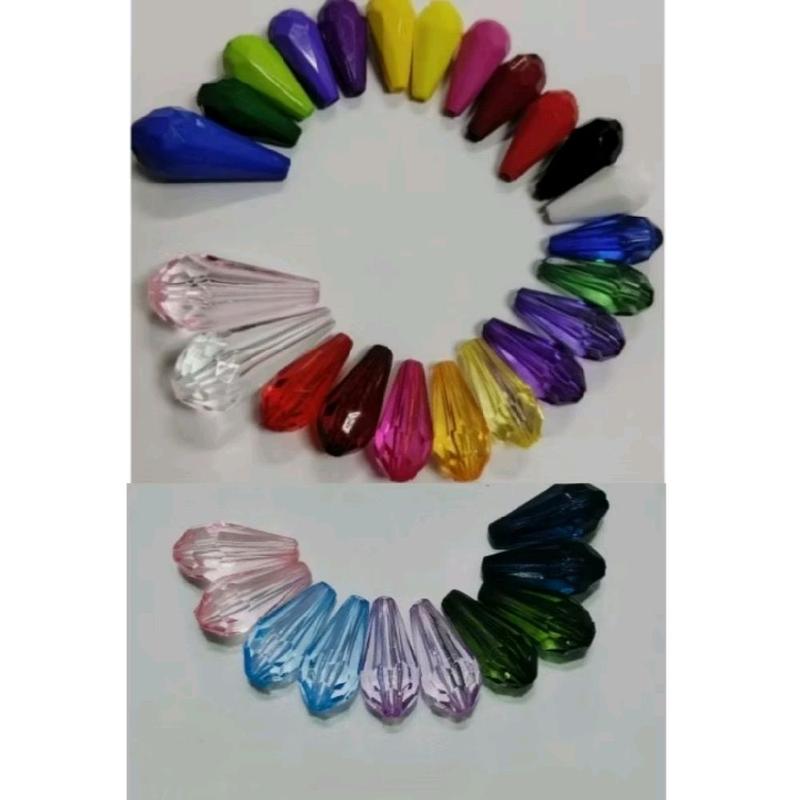 9x18mm 12x24mm Teardrop Acrylic Beads (16+-g) manik manik - TikTok Shop ...