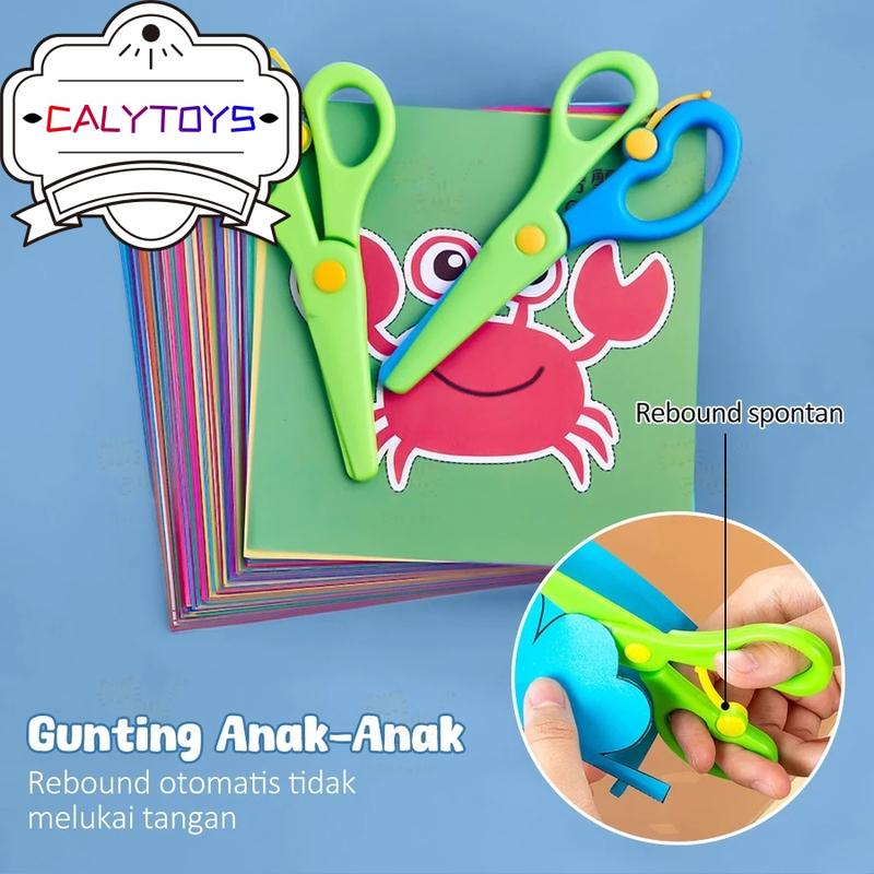 Mainan Gunting Kertas Anak Mainan Edukasi Anak Diy Paper Cutting ...