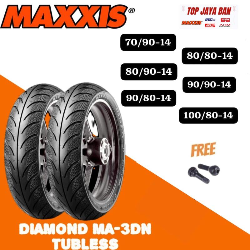 Ban Motor Maxxis Diamond Tubeless 70/90-14, 80/80-14, 80/90-14, 90/90 ...