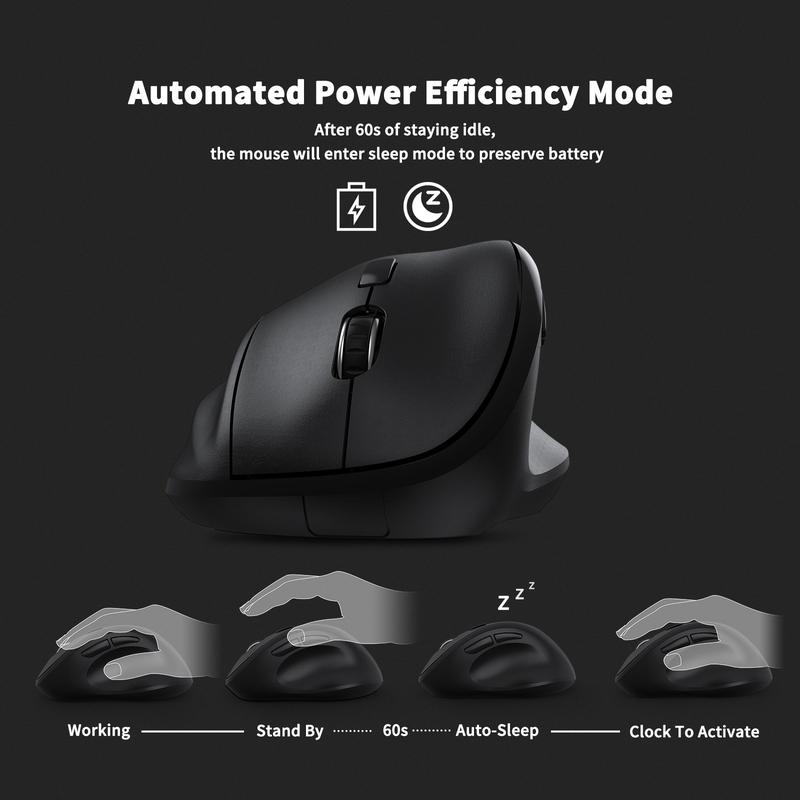 Ergonomic Wireless Mouse USB Mouse RF 2.4G MP-V01W BLACK - TikTok Shop ...
