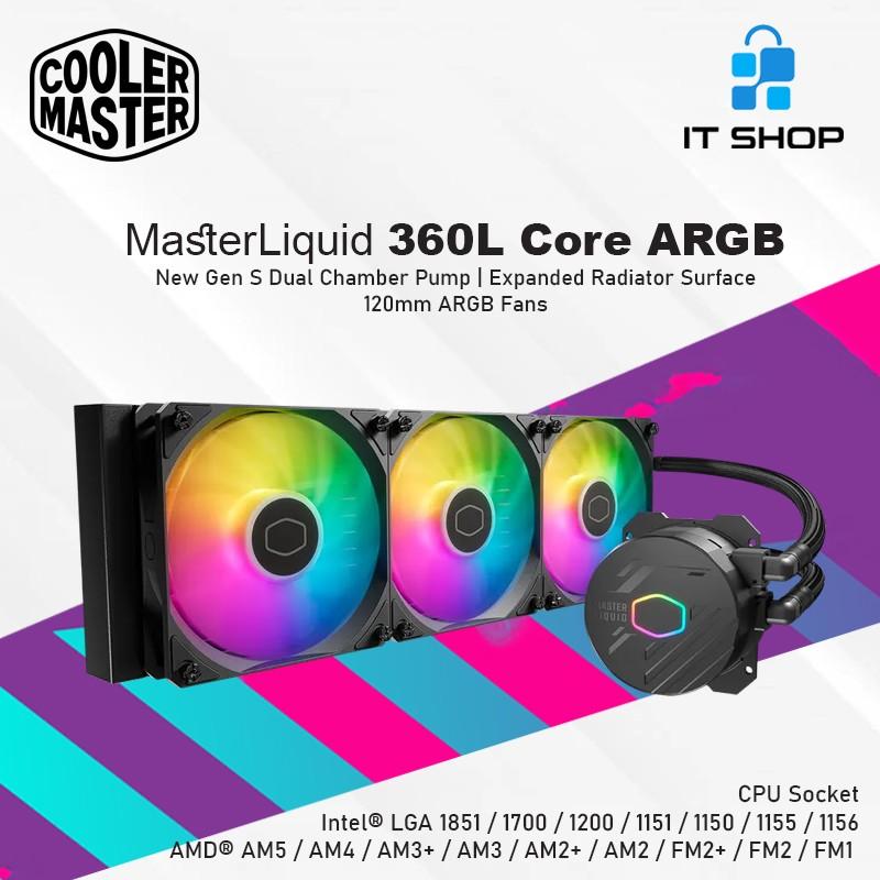 Cooler Master MasterLiquid 360L Core ARGB Liquid CPU Cooler Black ...