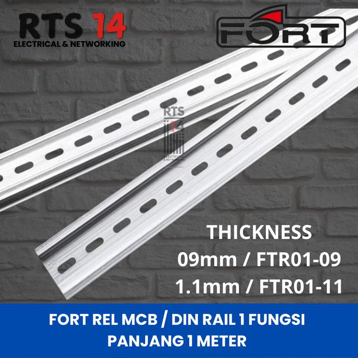 Jual Fort Rel MCB 1 Fungsi / Din rail 1 Fungsi Panjang 1 meter FTR01-9 ...