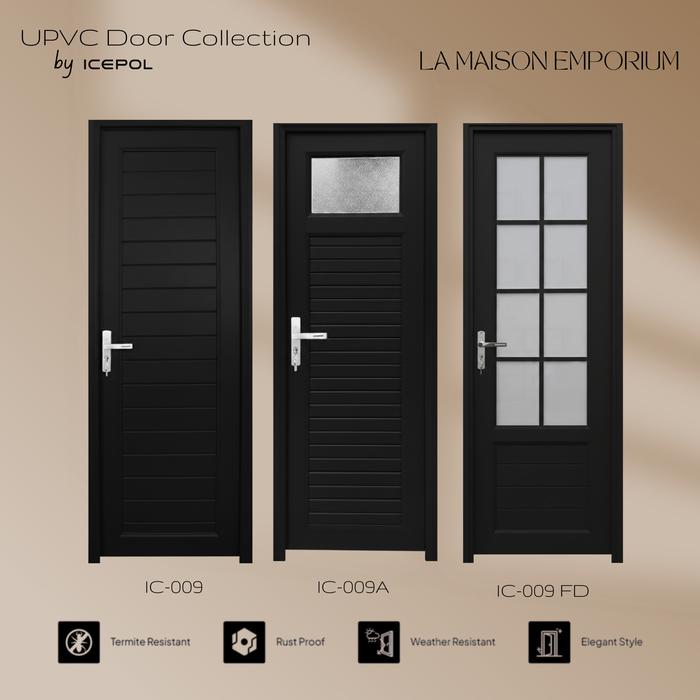 Jual Pintu ICEPOL FULL UPVC Kamar Mandi UPV-C 70x200 Full Set Kusen ...