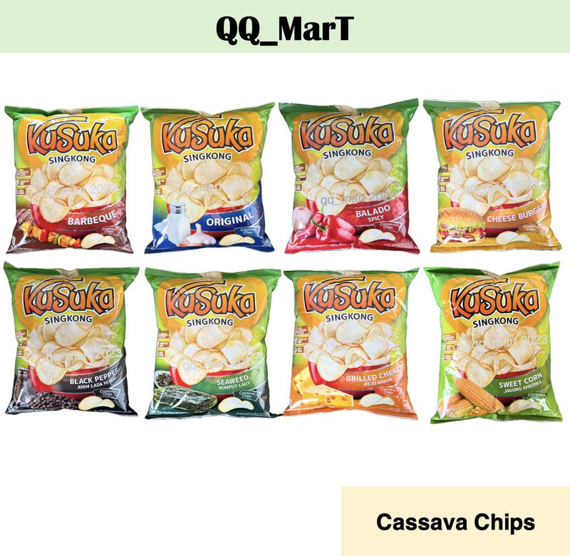 Kusuka Topping Balado 180g (NEW) Keripik Singkong Cassava Chips 180gm ...