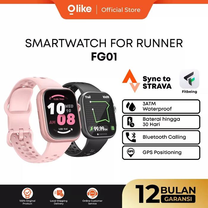 Jual OLIKE Smartwatch FG01 1.85" Screen Long Live Battery Up To 30-Day ...