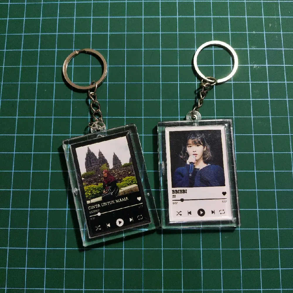 siheppy custom gantungan kunci ganci akrilik kotak bening gambar atau ...