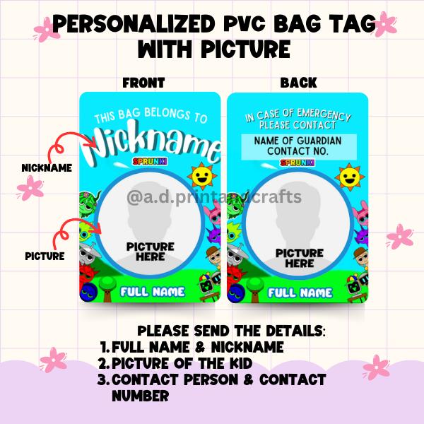 Customized PVC Bag Tag for Boys and Girls ATM size High Gloss - TikTok ...
