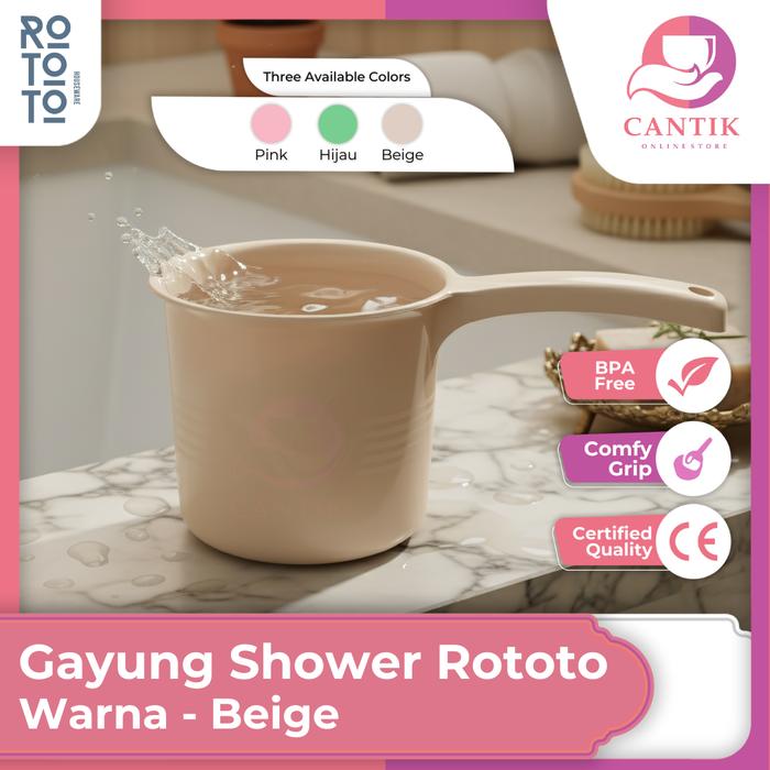 Promo Rototo Gayung Air Plastik Premium 1 Liter Motif Paus Warna Pastel ...