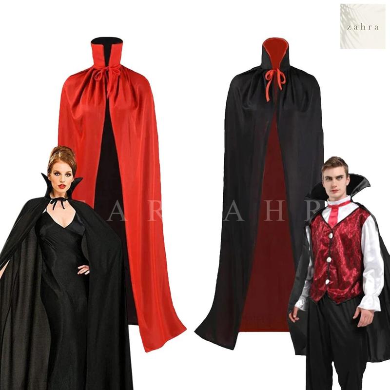 JUBAH DRACULA KERAH BERDIRI - Halloween Costumes Drakula Seram Cosplay Hantu Setan Seram Vampir ...