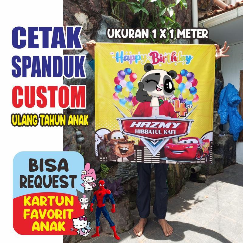 Banner Backdrop Ulang Tahun Anak Custom Gambar 1 x 1 Meter | - Shop ...