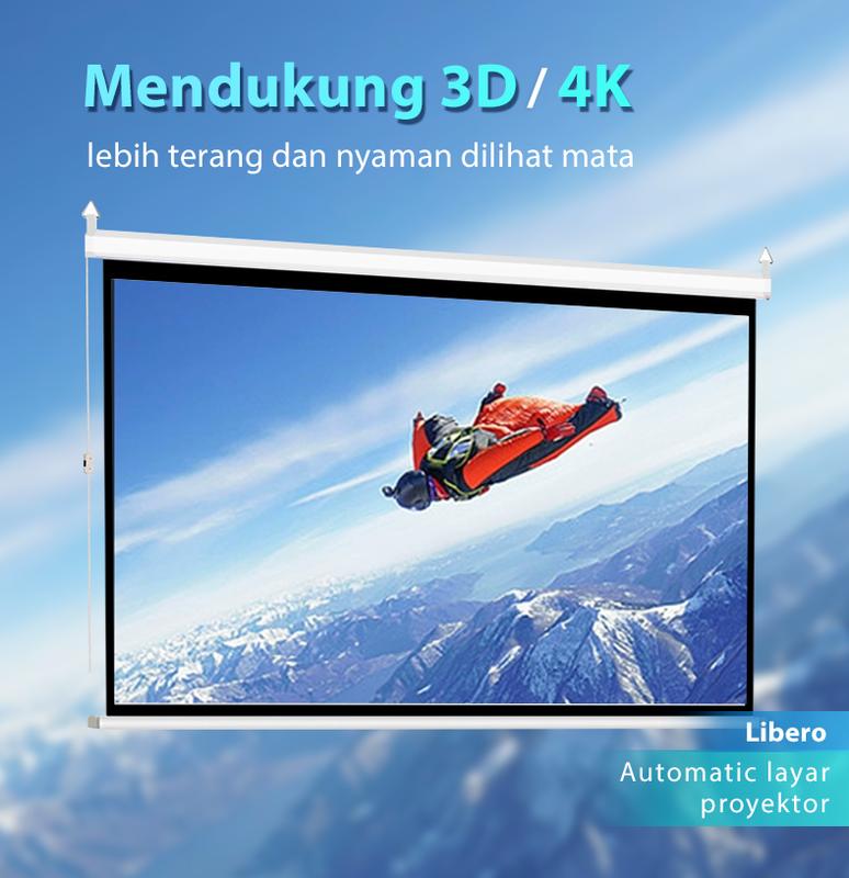 Libero Layar Proyektor Anti Light Screen 100 Inch Type C Grey Kain ...
