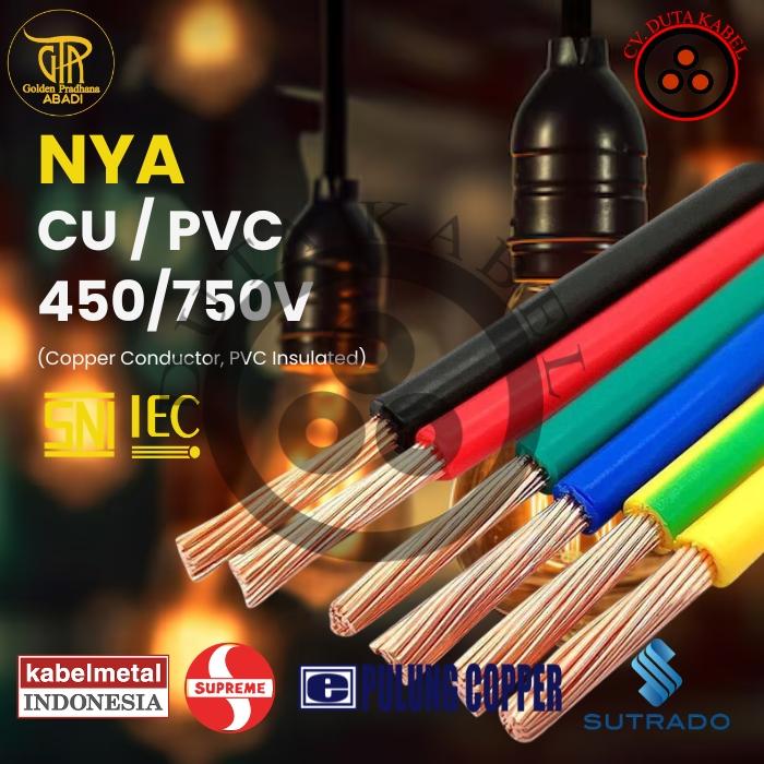 Jual Kabel NYA 1x4 mm2 KABELMETAL (KMI), SUPREME, SUTRADO, PULUNG COPER ...