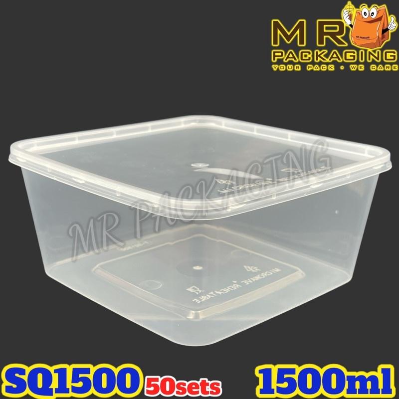 SQ 1500 Square Disposable Plastic Food Container [ 50sets± ] - TikTok ...