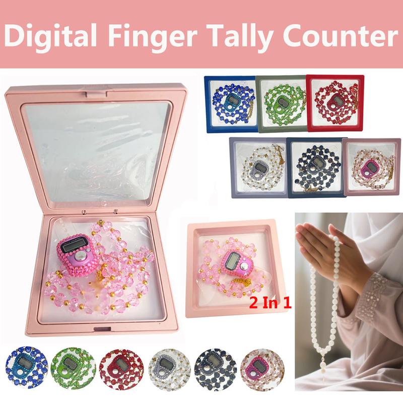 Tasbin Digital Finger Tally Counter Handmade Glass Beads wit - TikTok ...
