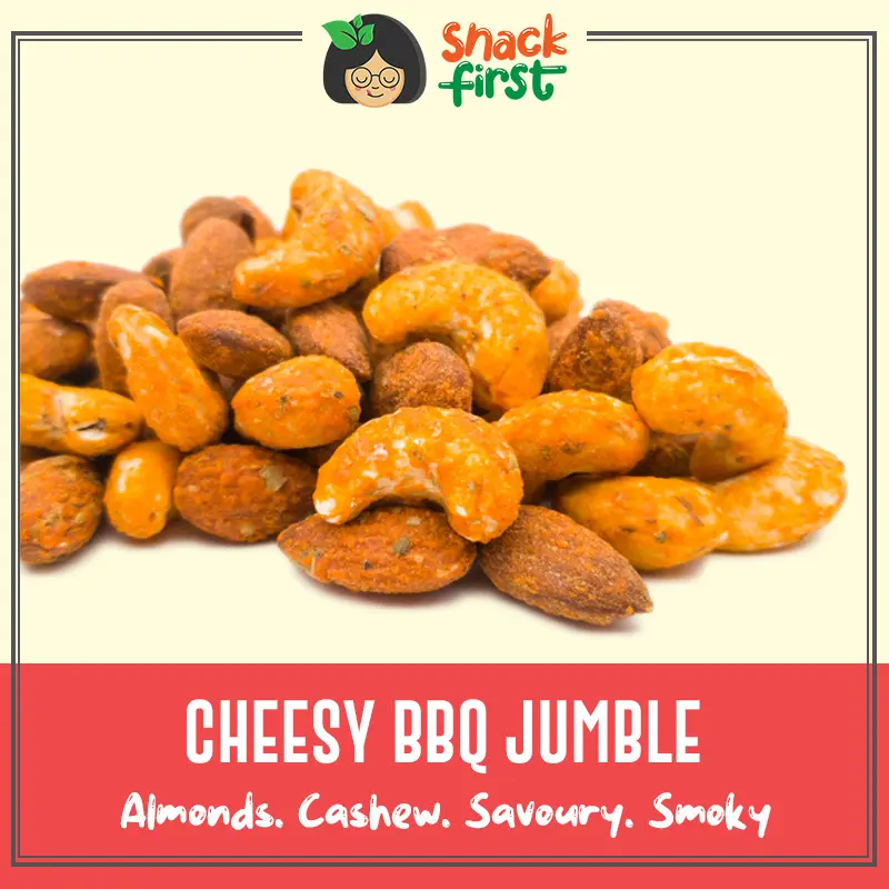 SnackFirst Cheesy BBQ Almonds + Cashew Nuts Jumble 200g/1kg (Unique - TikTok Shop Singapore