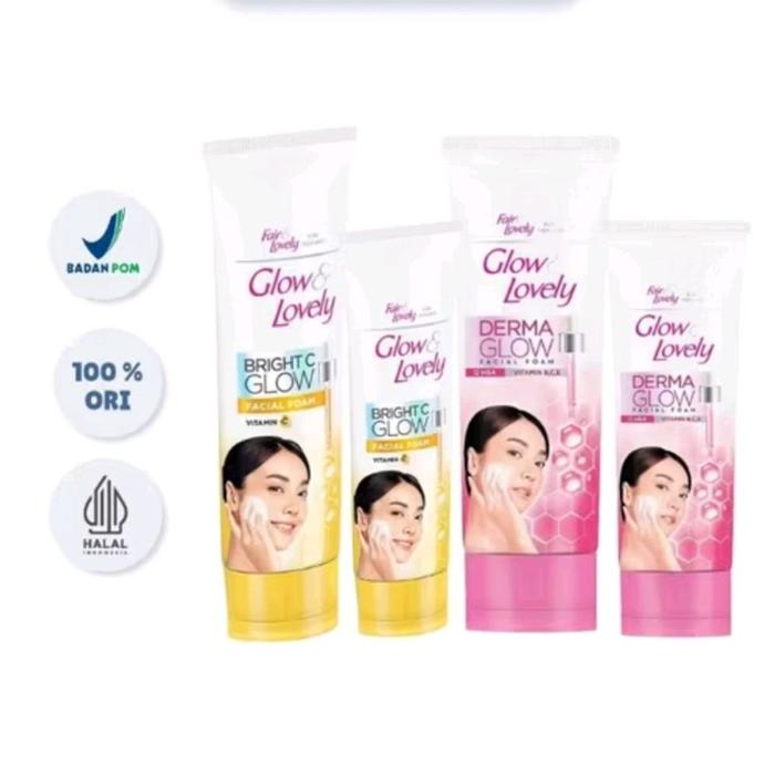 Jual [ 6 PCS ] FAIR LOVELY kini menjadi GLOW LOVELY FACIAL FOAM 50ML ...