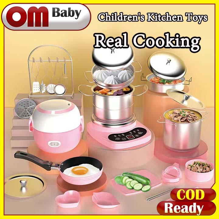 【Ready】55pcs Mini Kitchen Real Memasak Set Dapur Teka -teki Set Hadiah ...