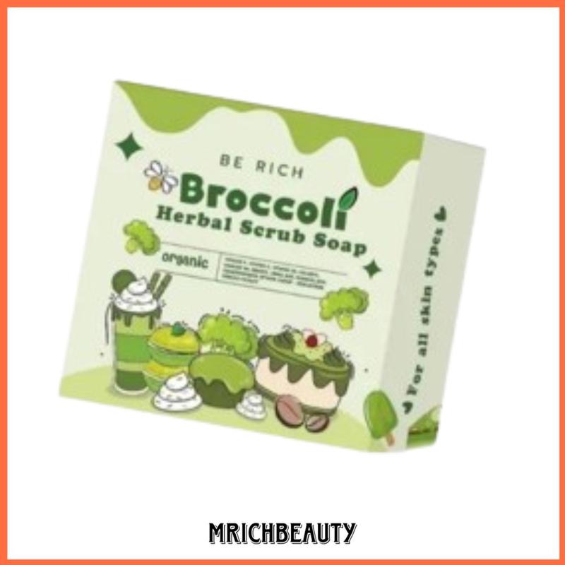 BROCCOLI HERBAL SCRUB SOAP Organic Fragrance Free Whitening Kulit Clean ...