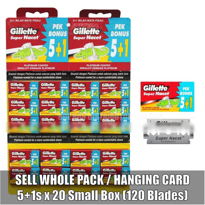 [Wholesales] Gillette Super Nacet Razor Blades 5+1 20 Small Box ...