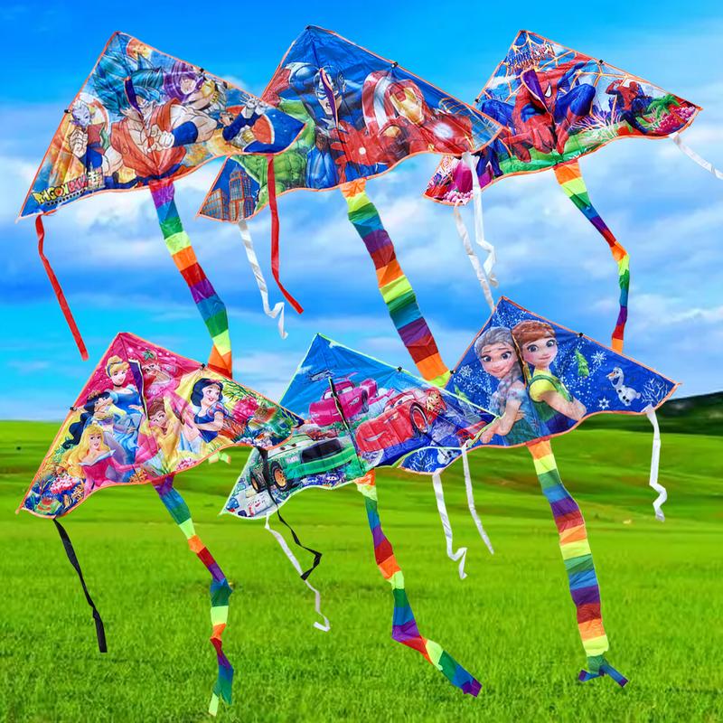 Big triangle kite, 135*95CM cartoon kite,30M Kite Line Outdoor - TikTok ...