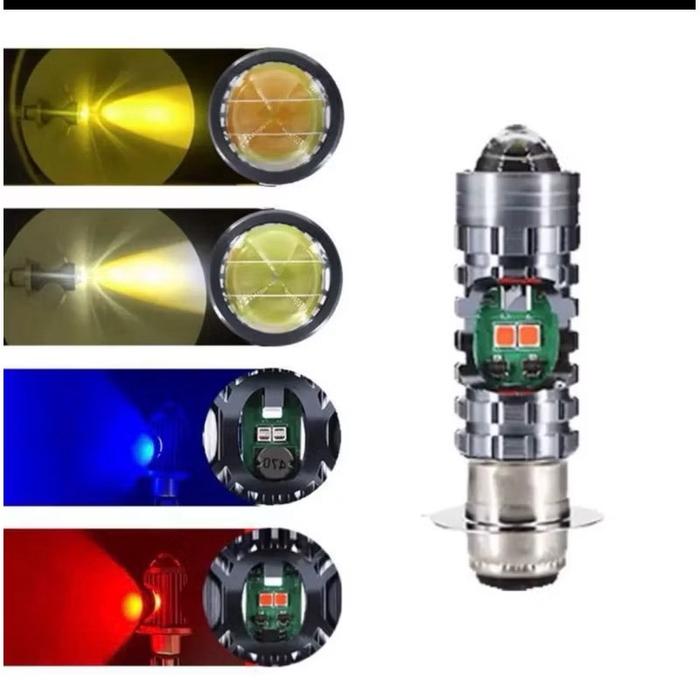 Jual Lampu utama led H6 laser AC DC D3 jauh dekat plus senja biru merah ...