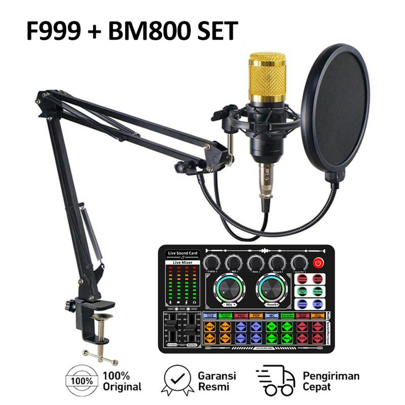 NEW F999 + BM800 Set Sound Card Microphone Kit Audio Mixer Vocoder ...