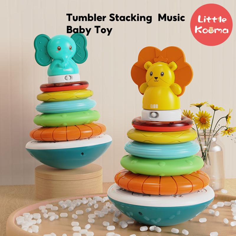 3 In 1 Tumbler Stacking Hand Rattles Baby Toy With Music - TikTok Shop ...