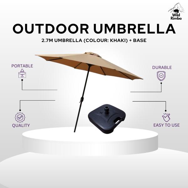 Outdoor 2.7M Umbrella Waterproof UV-Protection Beach Umbrella - TikTok ...