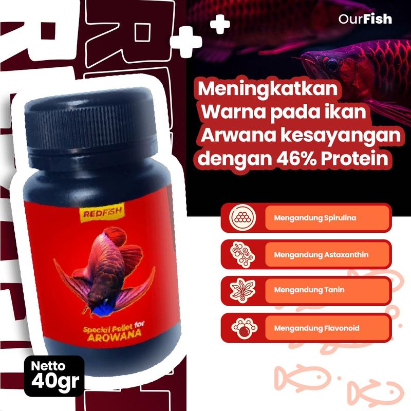 REDFISH - Pelet Ikan Arwana Pakan Ikan dengan Kandungan Probiotik ...