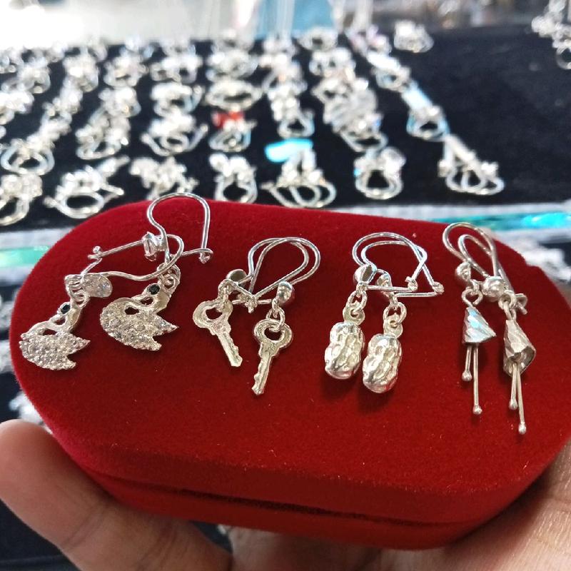 Anting perak model jurai berbagai bentuk - Shop | Tokopedia