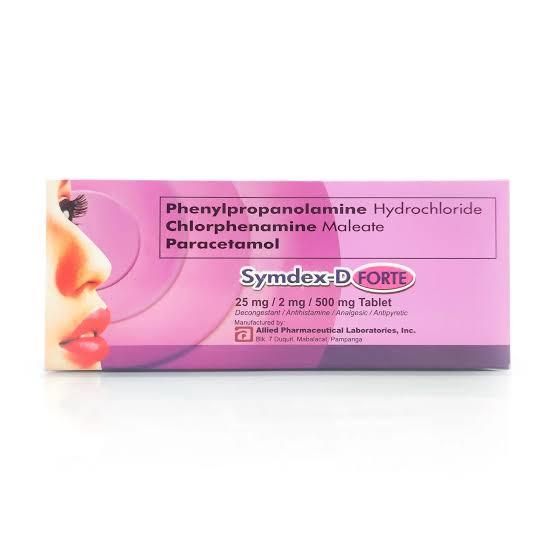 SYMDEX D FORTE Paracetamol / Phenylpropanolamine / 500mg / 25mg ...