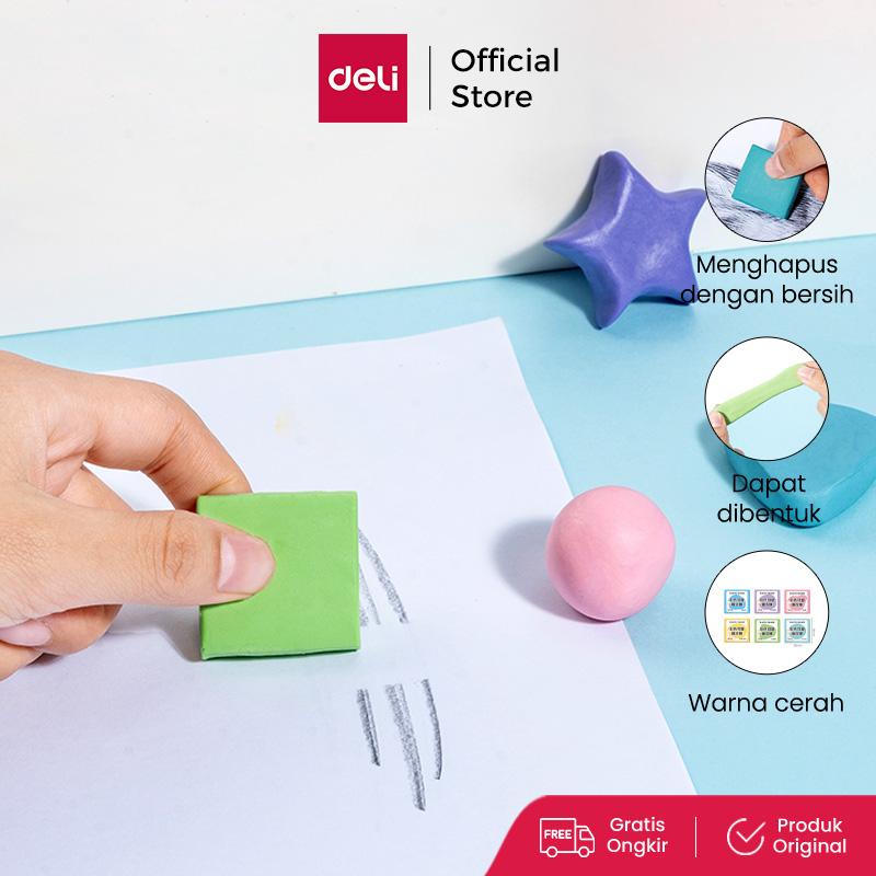 Deli Penghapus Elastis / Kneadble Eraser Slime / Penghapus bisa ...