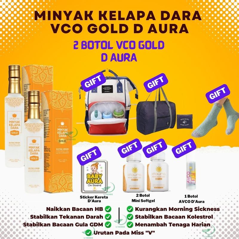 2 Botol VCO GOLD Minyak Kelapa Dara D Aura HQ Virgin Coconut - TikTok ...