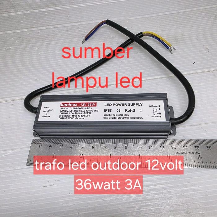Jual trafo driver ballast led 3a 36w 12volt 5a 60w 8a 100 / psu trafo ...