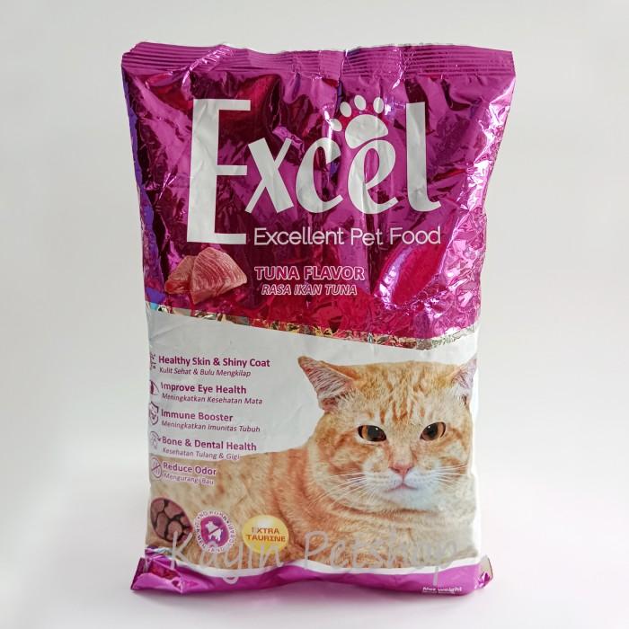 Excel Cat Food Dry Food Makanan Kucing Dewasa 500 gram Tuna Ungu Oren ...