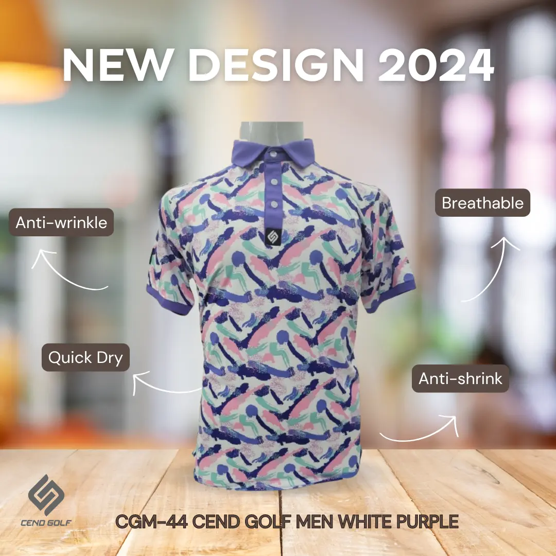 CGM-49 CEND Golf Men T-Shirt Signature Pro (Silver Red) - TikTok Shop ...