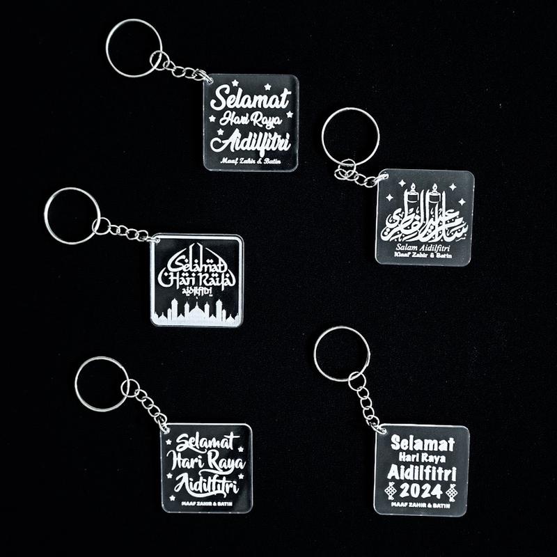 Keychain Selamat Hari Raya Acrylic Engrave - TikTok Shop Malaysia