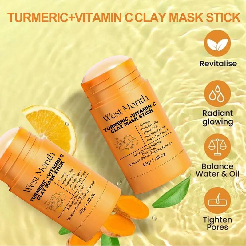 40g Turmeric Mud Brightening Mask Stick Deep Cleansing Pore Shrinking ...