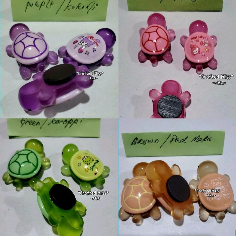 1 pcs ( MAGNET ) - Plain Turtle & Sanrio 4.5cm, Glow in the dark ...