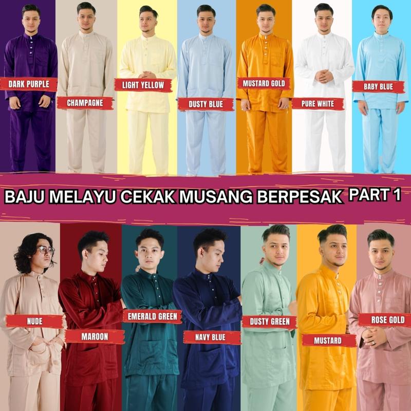 Baju Melayu Cekak Musang Berpesak PART 1 - TikTok Shop Malaysia