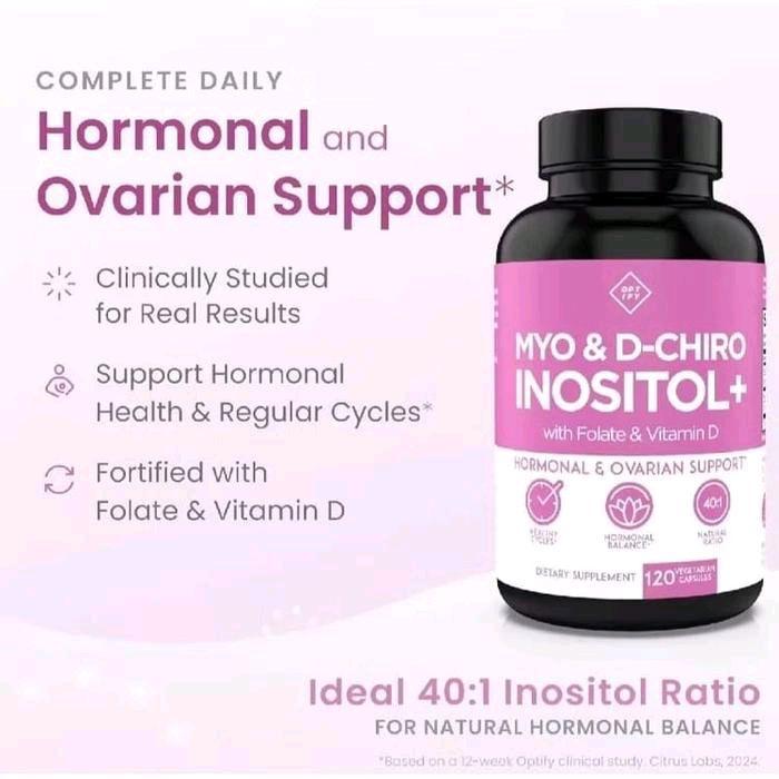 Optify Myo & D-Chiro Inositol+ with Folate & Vitamin D Chiro 120 caps ...