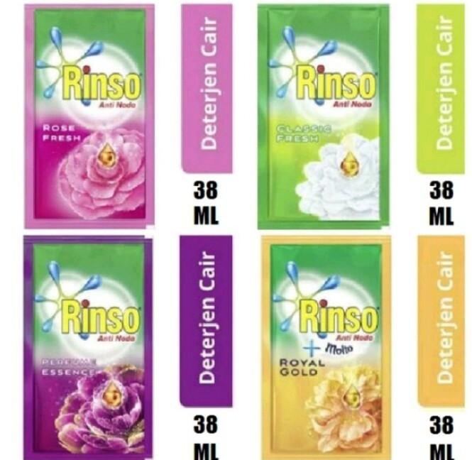 Rinso Cair Detergent Cair 6 sacher 38 ml - Shop | Tokopedia