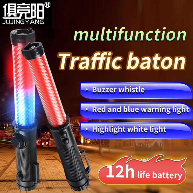 led flashlight red blue mutual flash road traffic command emergency ...