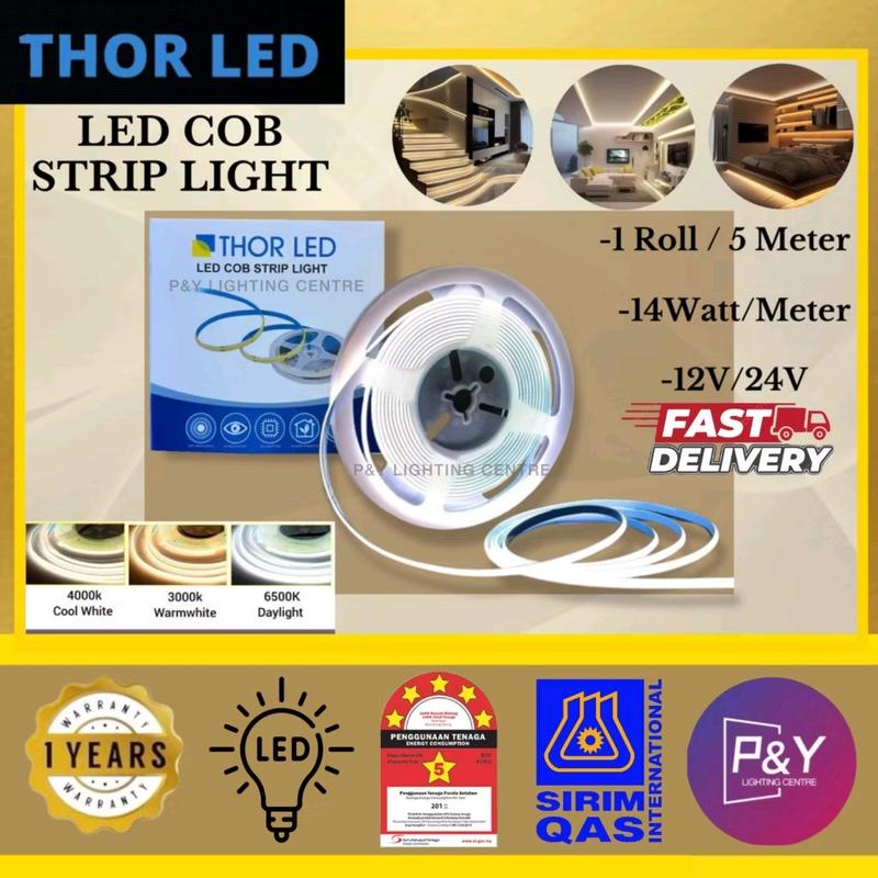 COB LED STRIP LIGHT THOR (5M) DC 12V/24V LED LIGHT HOMR DECOR - TikTok ...